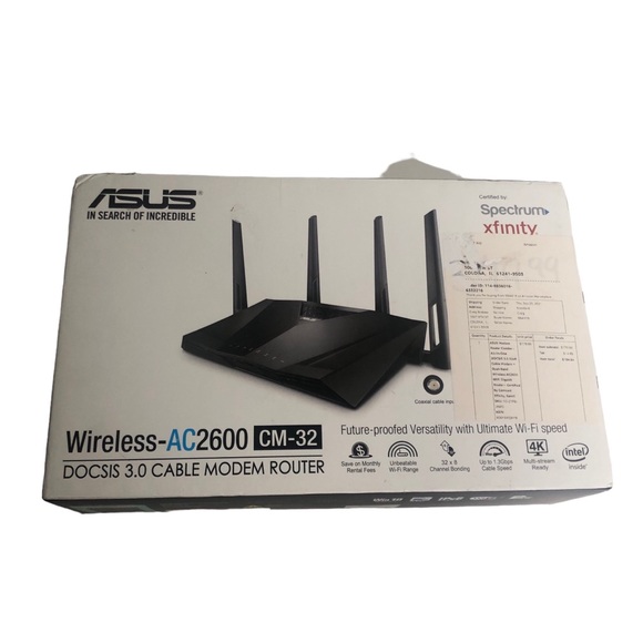 ASUS | Other | Asus Wireless Ac260 Cm32 Docsis 39 Cable Modem Router ...